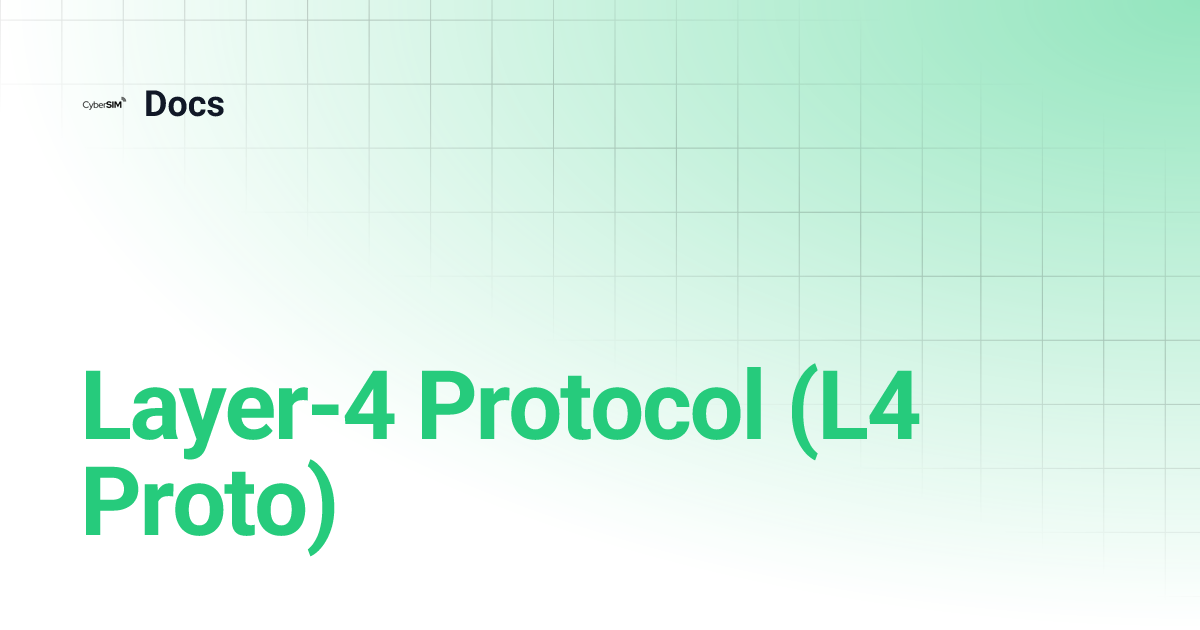 Layer-4 Protocol (L4 Proto) | Docs
